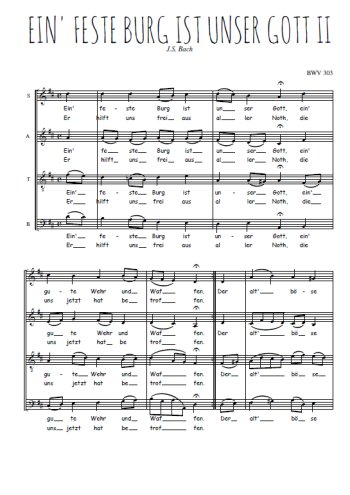 Ein' feste burg ist unser Gott Partition gratuite