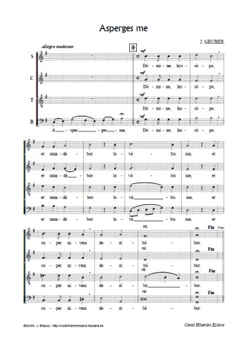 Asperges me Partition gratuite