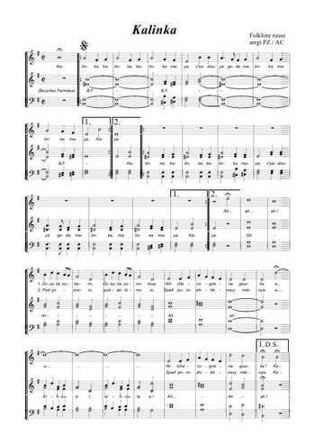 Kalinka Partition gratuite