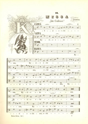 Missa Iste Confessor de Palestrina Partition gratuite