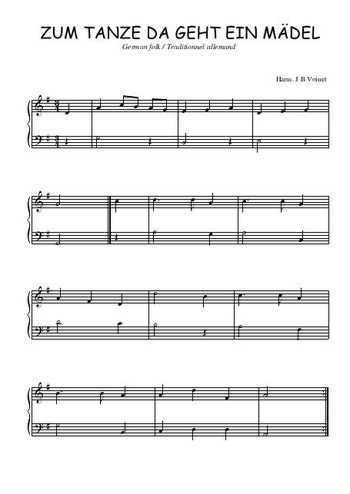 Zum Tanze da geht ein Mädel Partition gratuite